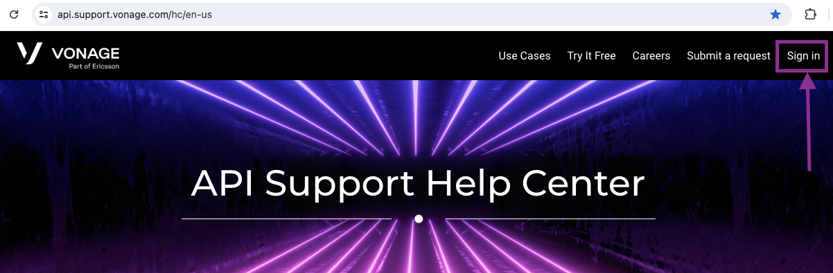 How can I access my Support tickets? – Vonage API Support