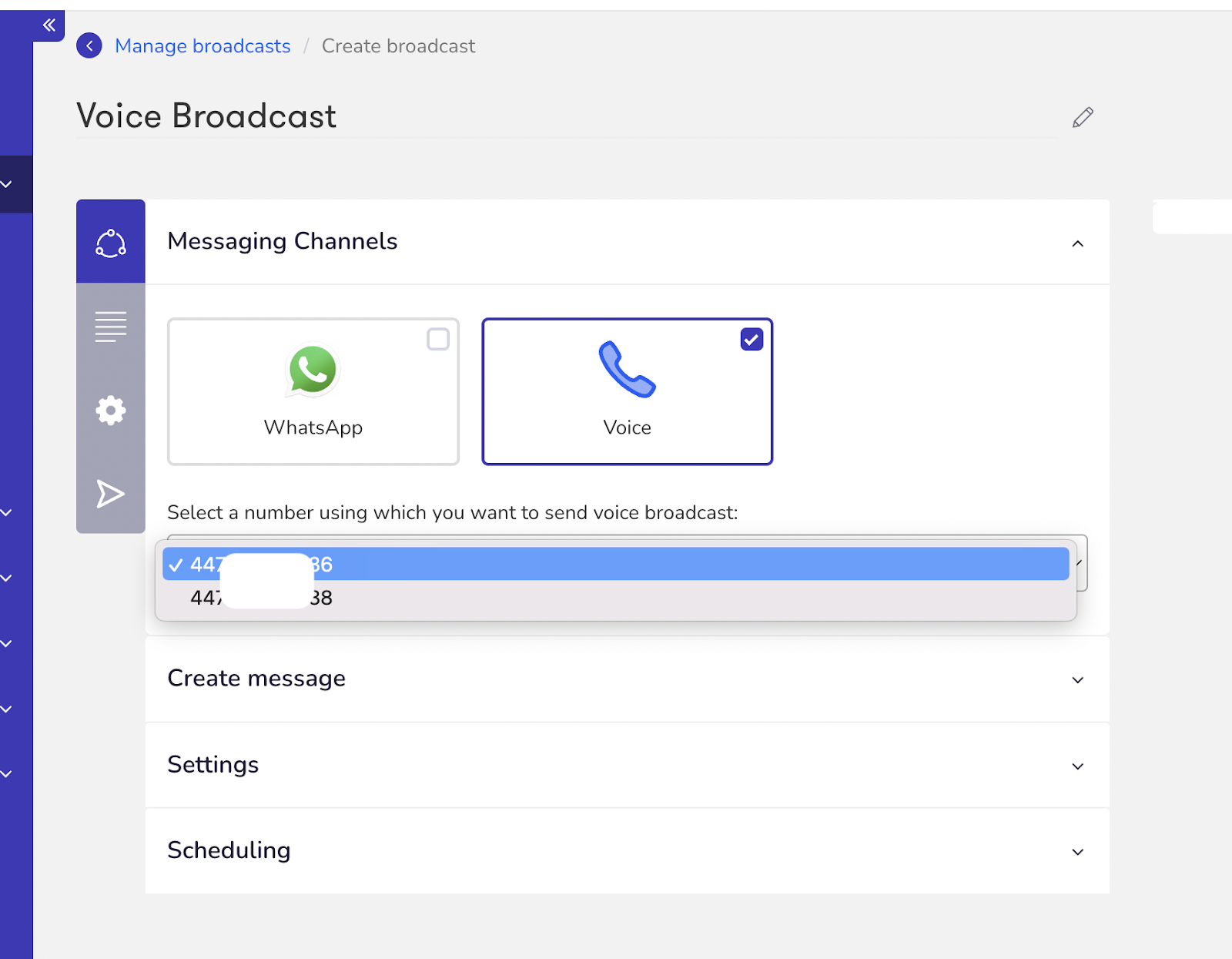Voice Broadcast – Vonage API Support