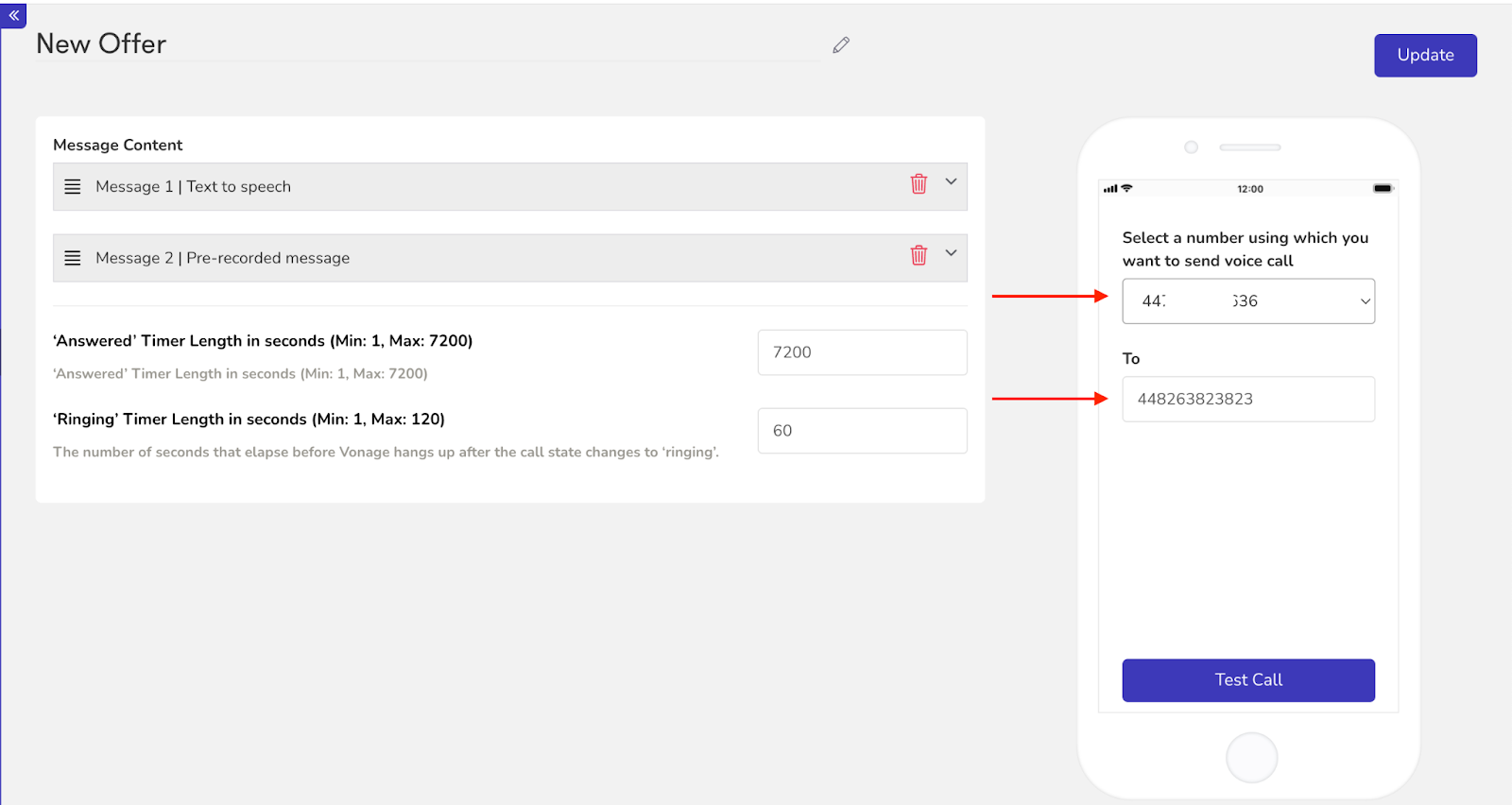 Voice Broadcast – Vonage API Support