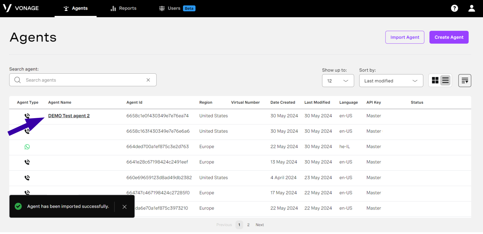 How to Export and Import the AI Studio Agent? – Vonage API Support