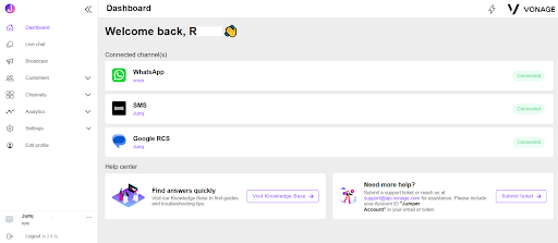 Introduction to Conversational Connect (Jumper.ai) Dashboard – Vonage API Support