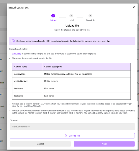 Import Customers into Conversational Connect (Jumper.ai) CRM via File – Vonage API Support