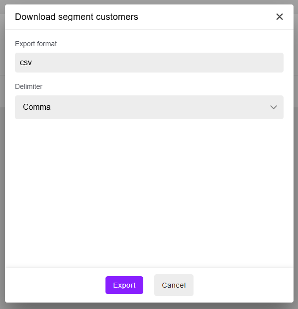 Exporting Customers from a Segment – Vonage API Support