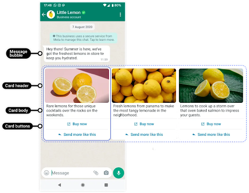 Setting up WhatsApp Carousel Template – Vonage API Support