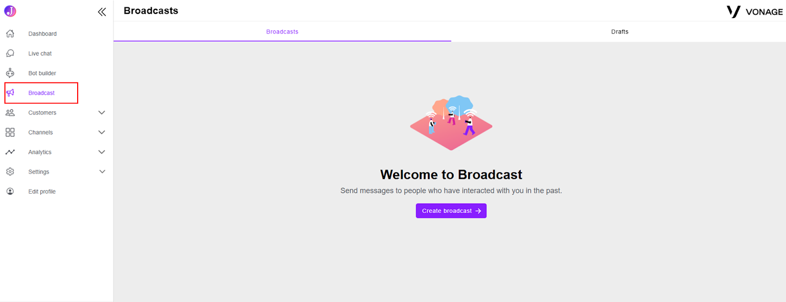 Broadcast Overview – Vonage API Support