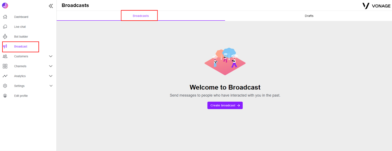 Broadcast Overview – Vonage API Support