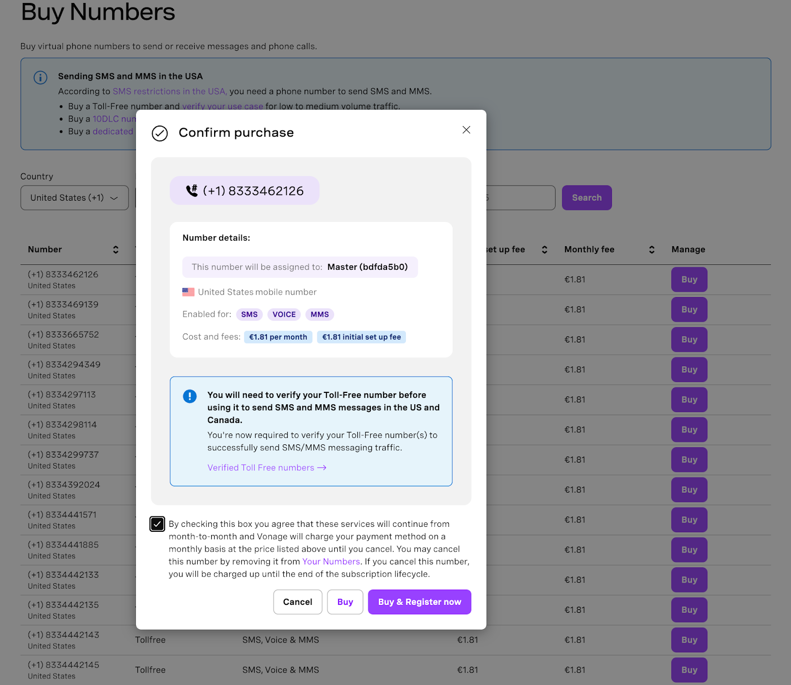 Vonage Self-Serve Toll-Free Number Registration Guide – Vonage API Support