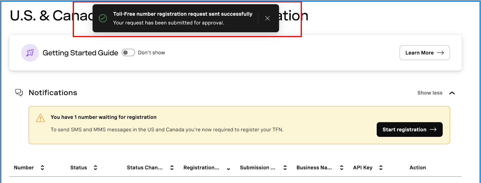 Vonage Self-Serve Toll-Free Number Registration Guide – Vonage API Support