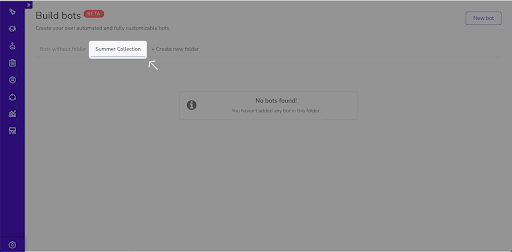Bot Builder Organizing Your Bots By Creating Folders Vonage Api Support