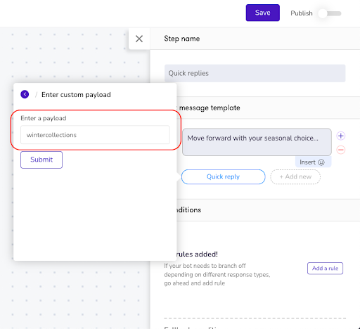 Bot Builder Custom Payload As A Bot Trigger Vonage Api Support 4316