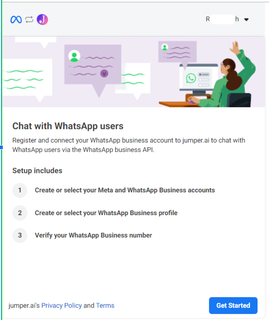 Connecting WhatsApp to Jumper.ai Dashboard (Jumper WABA Embedded Sign-Up) – Vonage API Support